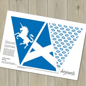 Scottish Saltire & Unicorn Bunting Printable Decoration, Scotland Euro ...