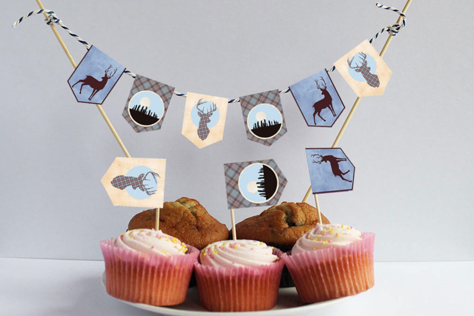 Scottish Printable Cupcake Flags Printable Cake Bunting Download ...