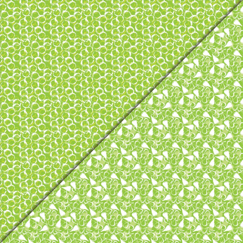 Lime Green Printable Scrapbook Paper Download Fruit Pattern | Etsy