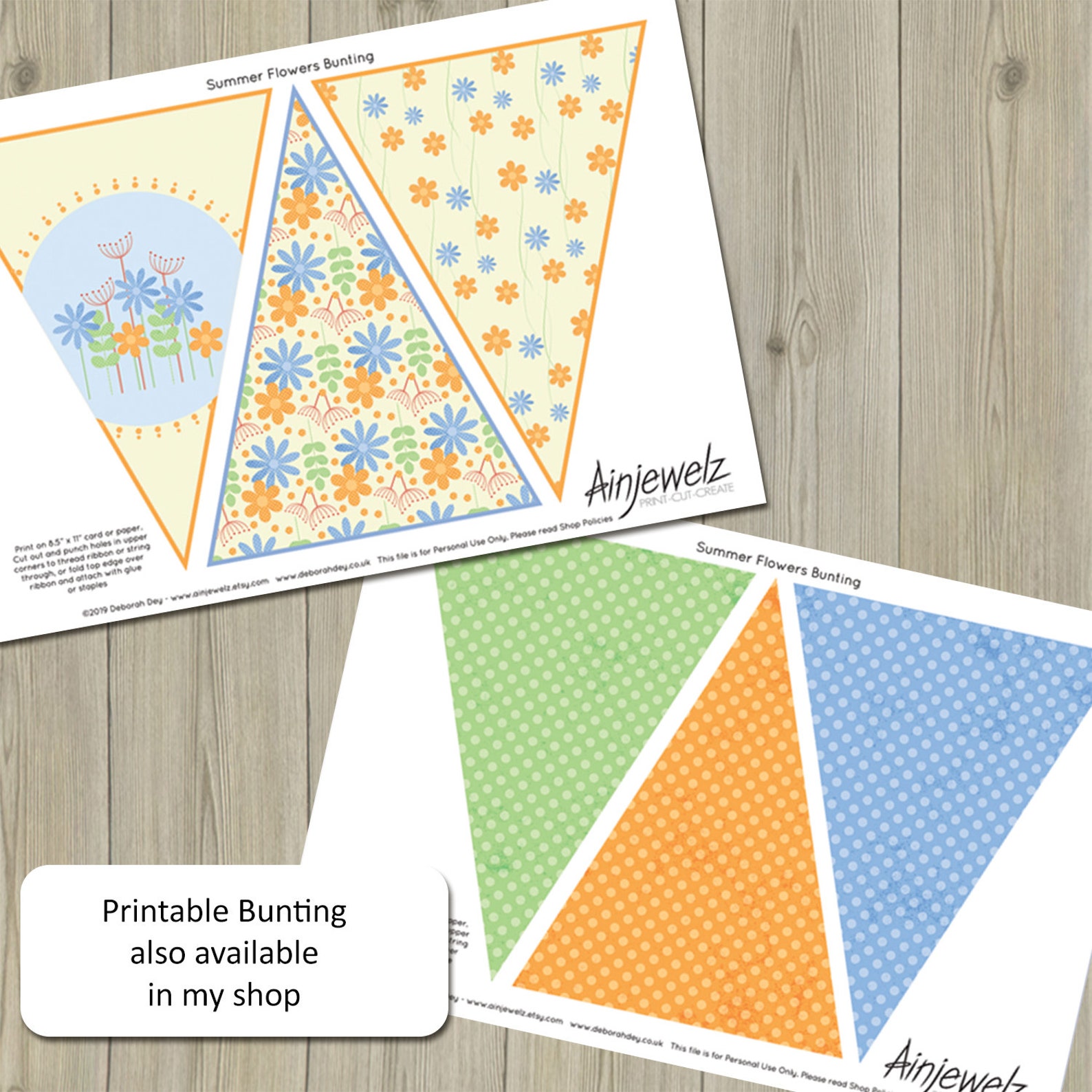 Summer Flowers Printable Paper Digital Scrapbook Craft Instant | Etsy UK