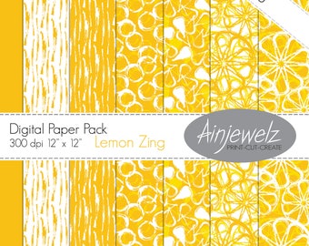 Lemon Craft Paper | Etsy