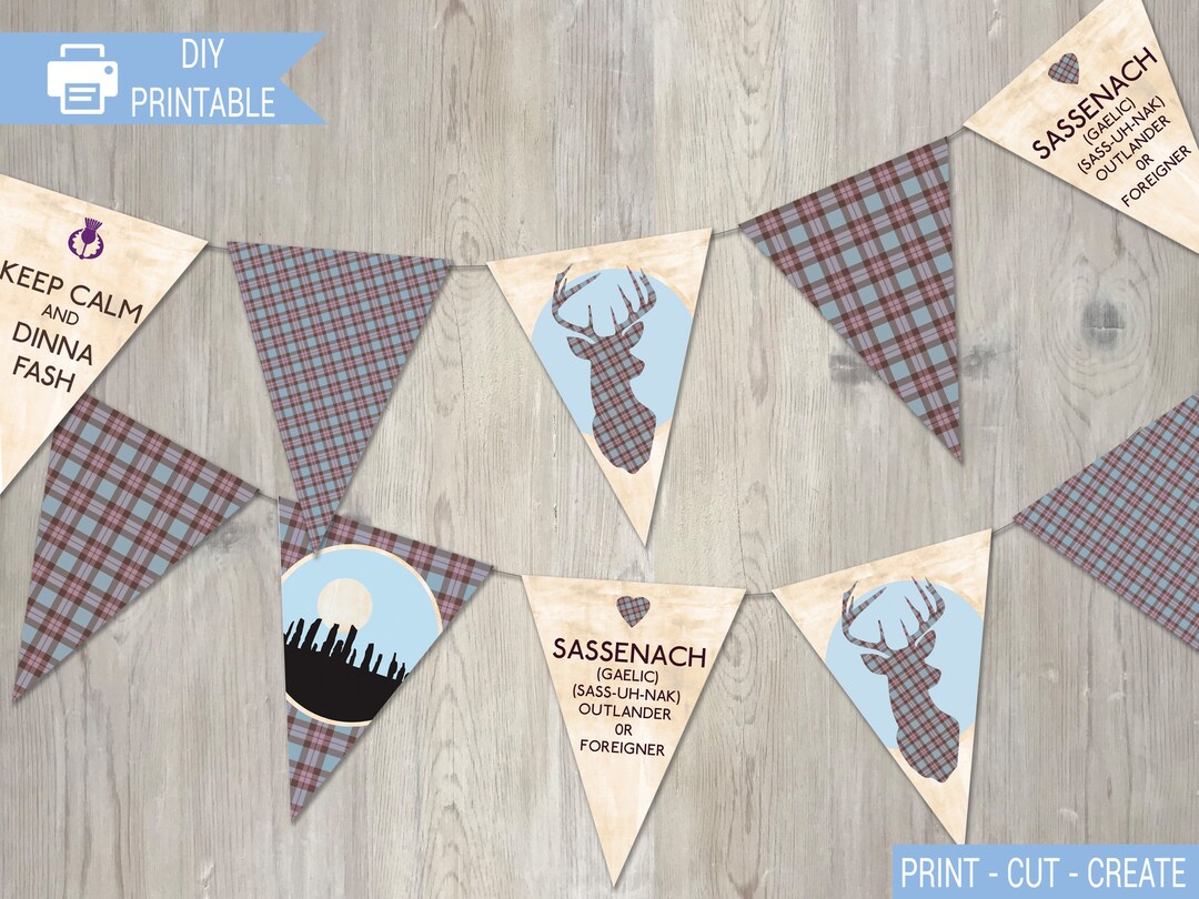 Scottish Printable Bunting, Garland Scottish Party, Scotland Party ...