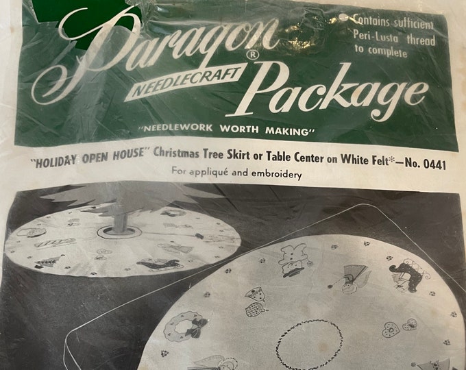 Vintage 1960s PARAGON KIT 0441 Holiday Open House White Christmas Tree ...