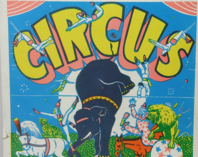 Vintage 1960s Shrine Circus Poster Advertising Bill at Historic Chicago ...