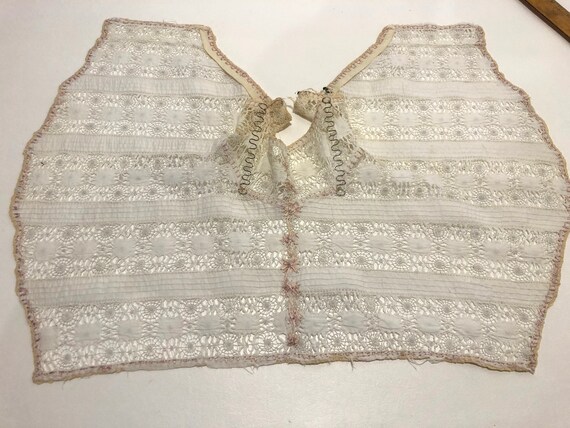 Antique Edwardian High Neck Bib Collar Irish Lace Coi… - Gem