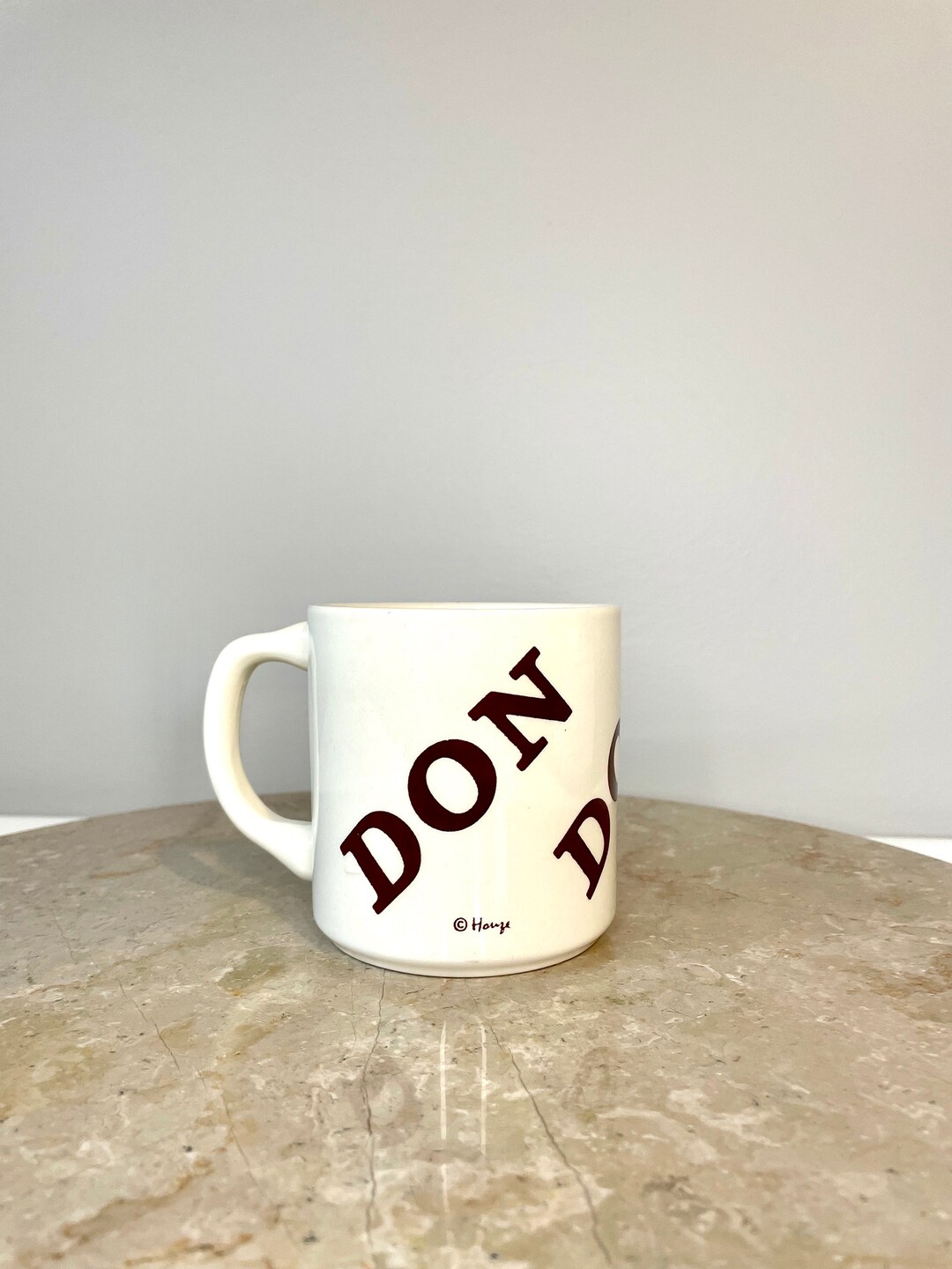 Vintage HOUZE Mug 1970s DON Coffee Cup Brown White Retro Bold - Etsy