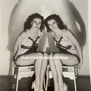 Vintage Set of 4 ORIGINAL 8x10 Photographs 1940s TWINS Acrobat - Etsy