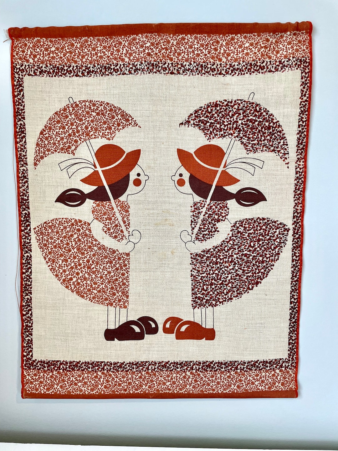 Vintage Danish Modern (marushka Style) BOHO Art Piece Banner Wall ...