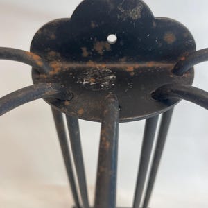 Vintage Pot Rack Black Wrought Iron W/ Collapsible Bar French Country ...