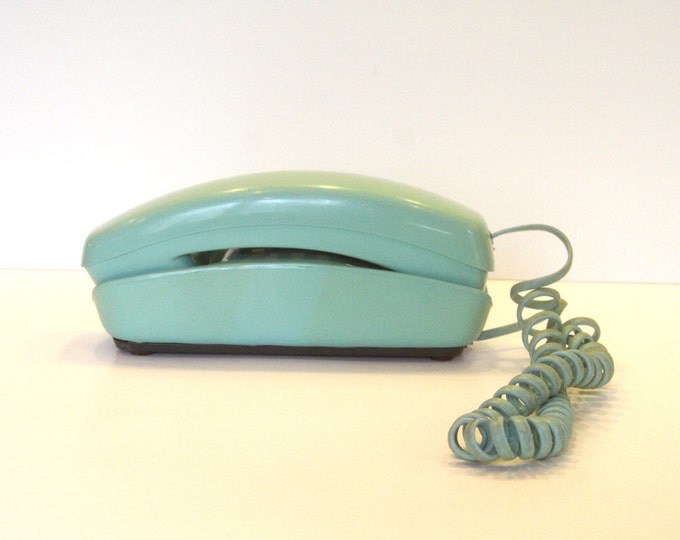 Vintage Trimline Aqua Turquoise Telephone Made by Bell - Etsy