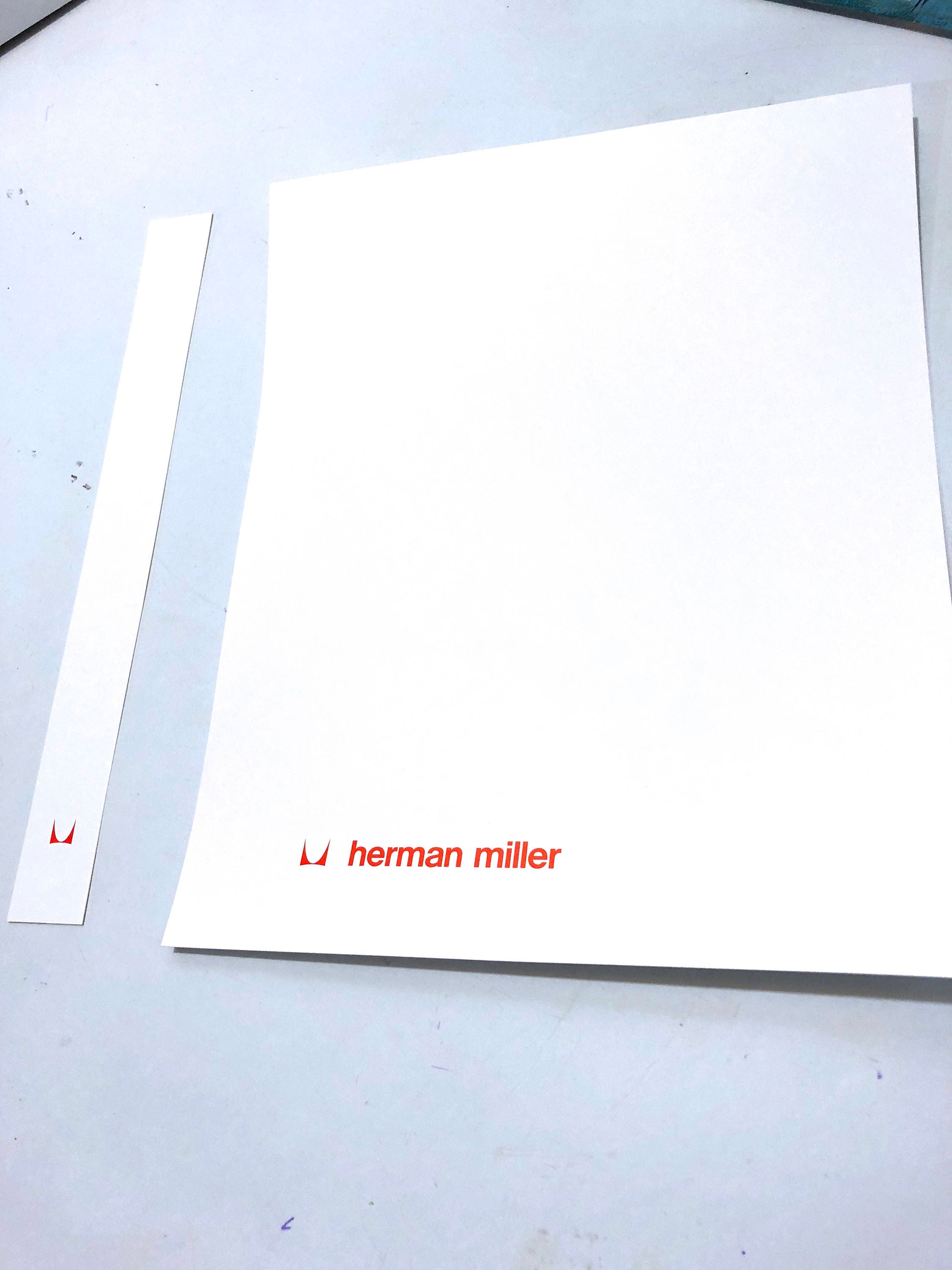 Vintage Herman Miller Logo Red Letter Head for 3 Ring BINDER Cover Page ...