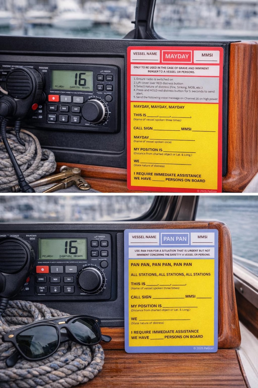 MAYDAY PAN PAN Quick Reference Card – Canadian Marine Radio Study Aid ...