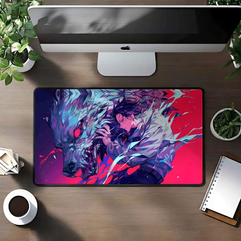 Yuta Okkotsu Desk Mat, JJK Anime Gaming Mouse Pad, Dark Anime Desk Mat ...