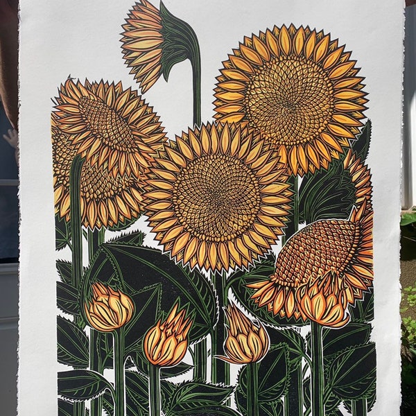 Black Linocut - Etsy