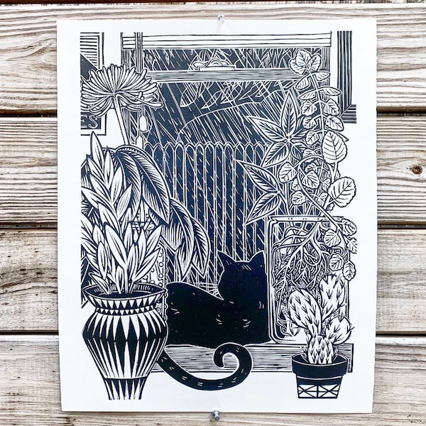 Linocut Print - Etsy