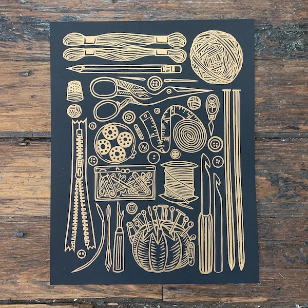 Linocut Kit - Etsy