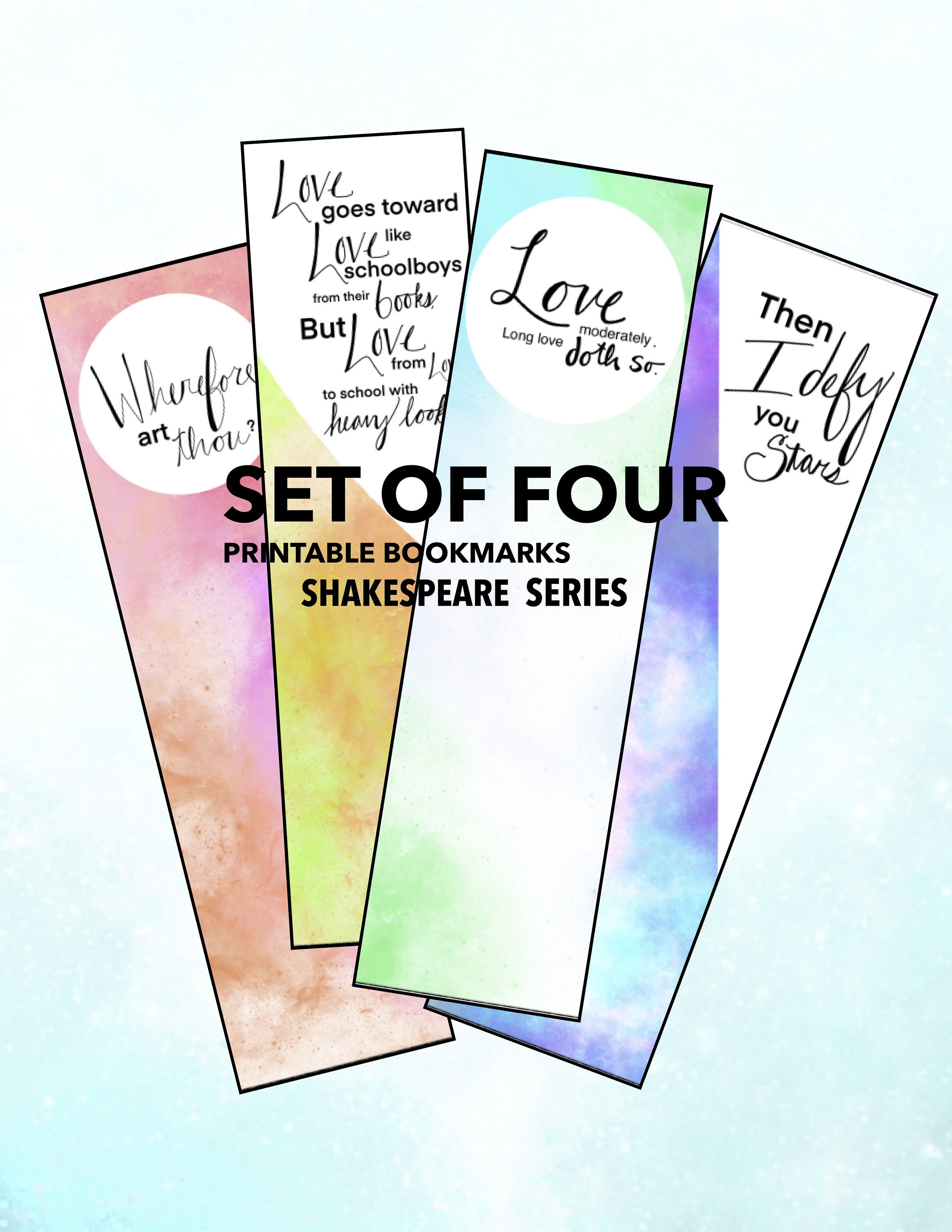 Instant Download, Printable, Print Yourself, Printable Bookmark ...