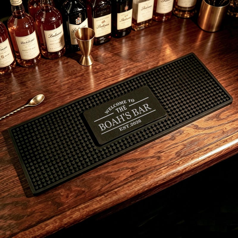 Personalised Long Bar Mat - Etsy UK