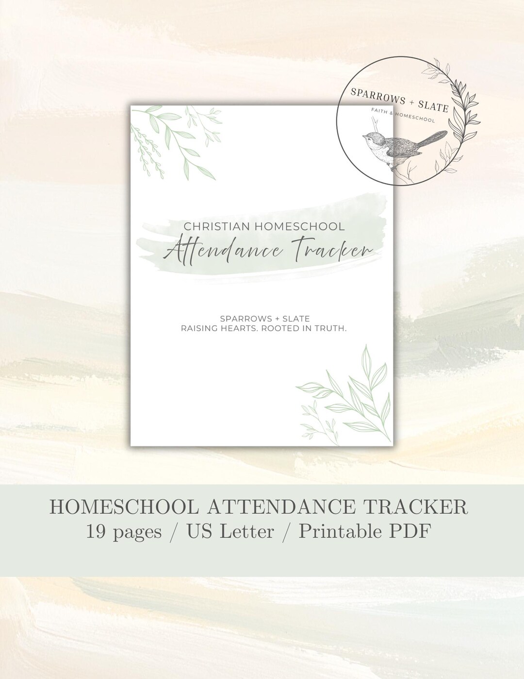 Homeschool Attendance Tracker Printable | Monthly Record Pages ...