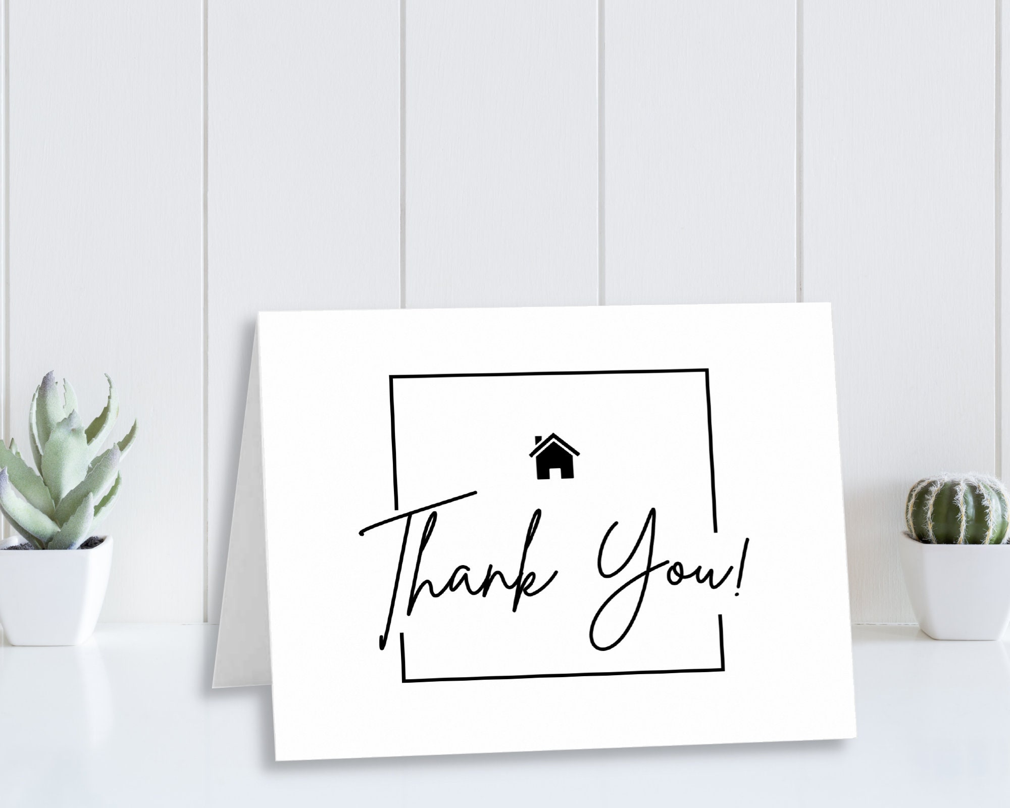 Real Estate Folded Notecards A2 Happy Birthday Card Thank You Card ...