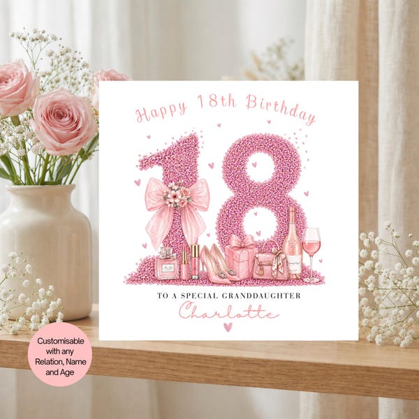 18th Birthday Card - Etsy UK