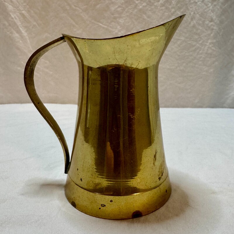 Small Solid Brass Pitcher - Etsy