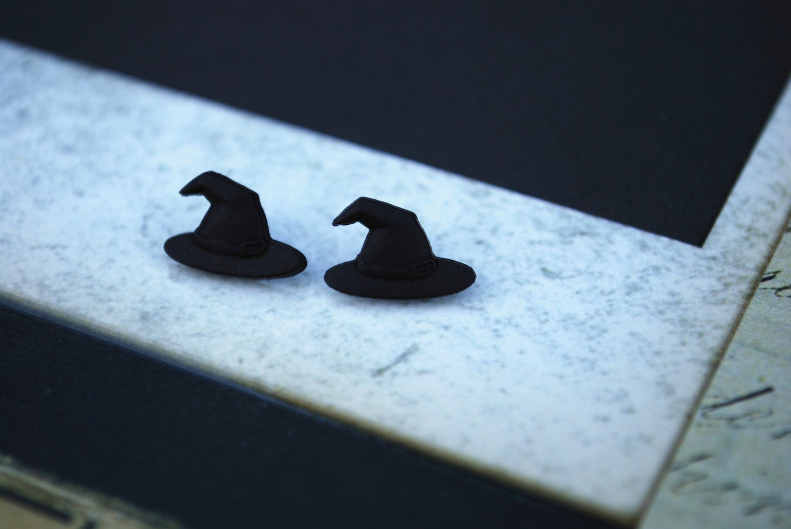 Witch Earrings Witch Hat Earrings Witch Hat Studs - Etsy
