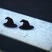 Witch Earrings -- Witch Hat Earrings, Witch Hat Studs, Halloween Jewelry, Black Witch Hat Studs ...