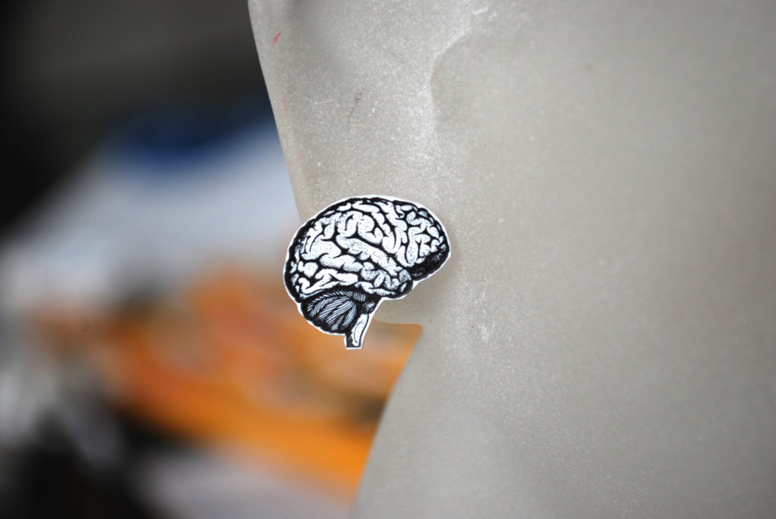 Brain Earrings -- Brain Studs, Nurse Earrings, Nurse Studs, RN - Etsy