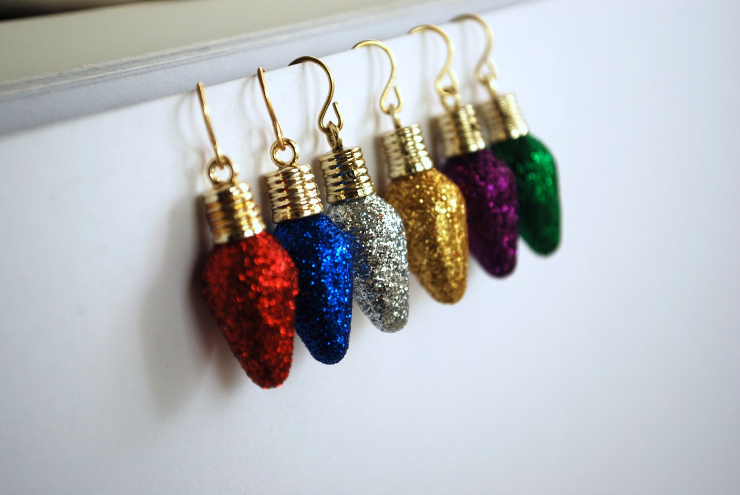 Light Bulb Earrings Glittery Color Light Bulb Earrings | Etsy