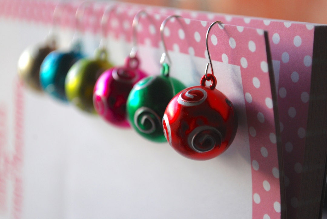 Ornament Earrings Christmas Ornament Earrings, Christmas Earrings, Xmas ...