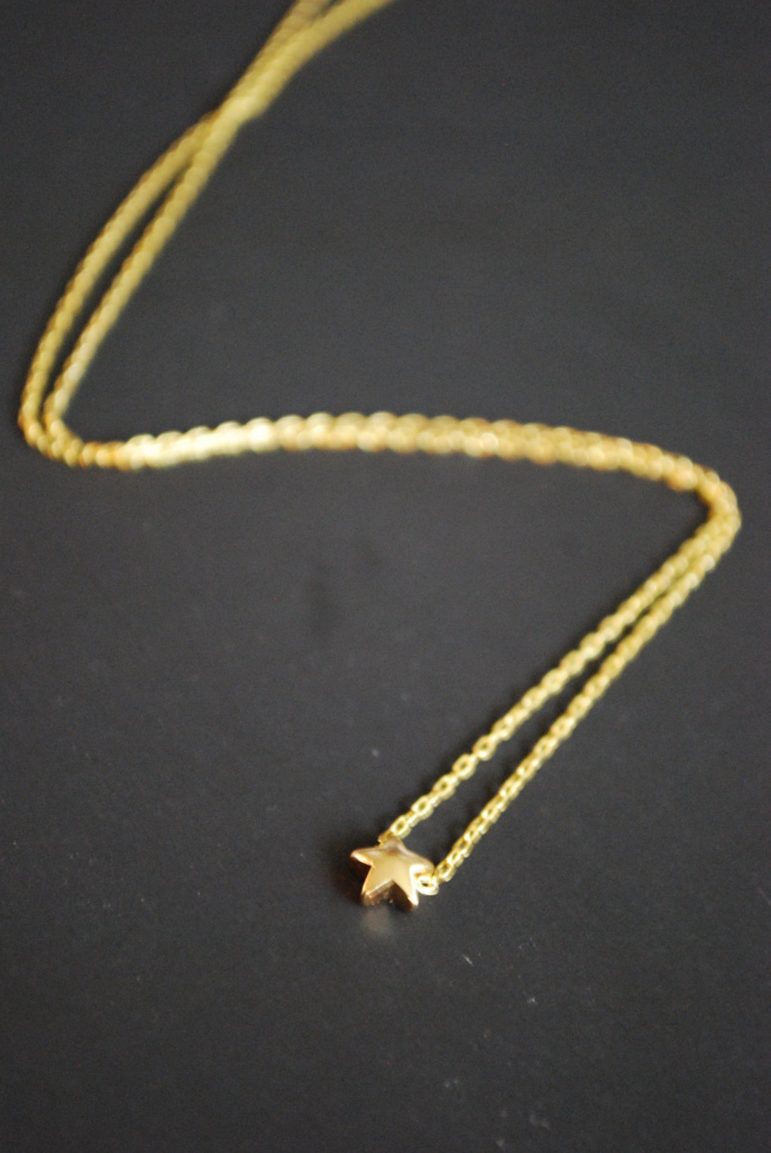 Tiny Gold Star Necklace -- Gold Star, Gold - Etsy
