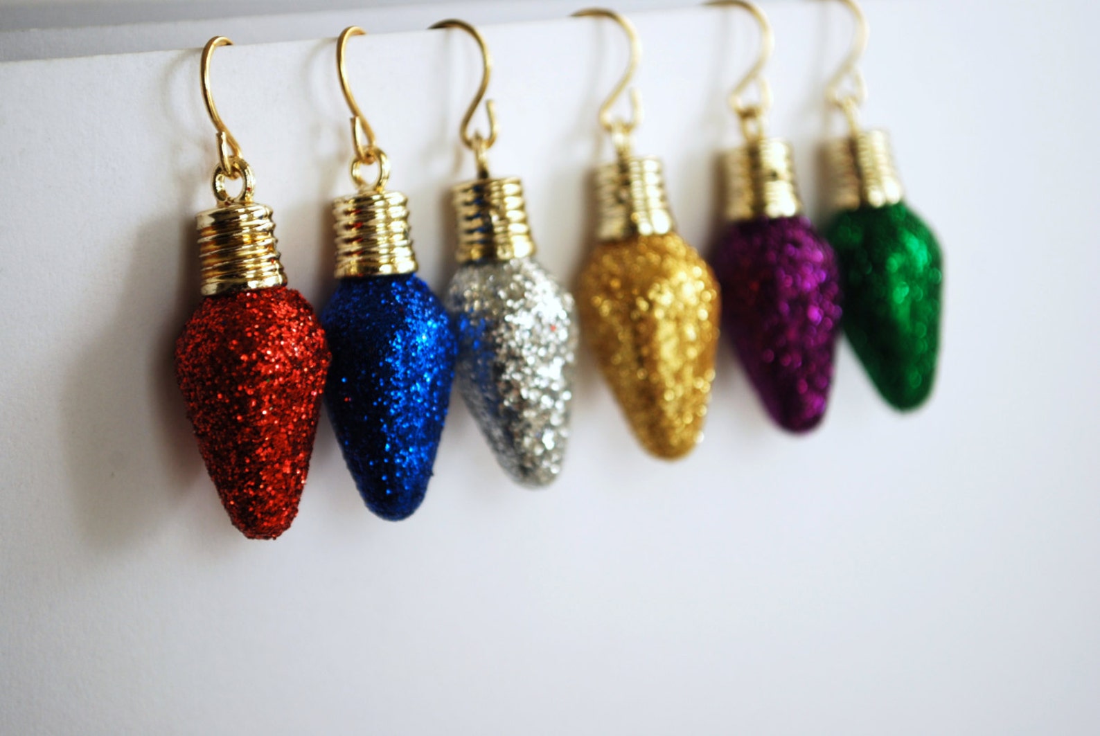 Light Bulb Earrings Glittery Color Light Bulb Earrings | Etsy