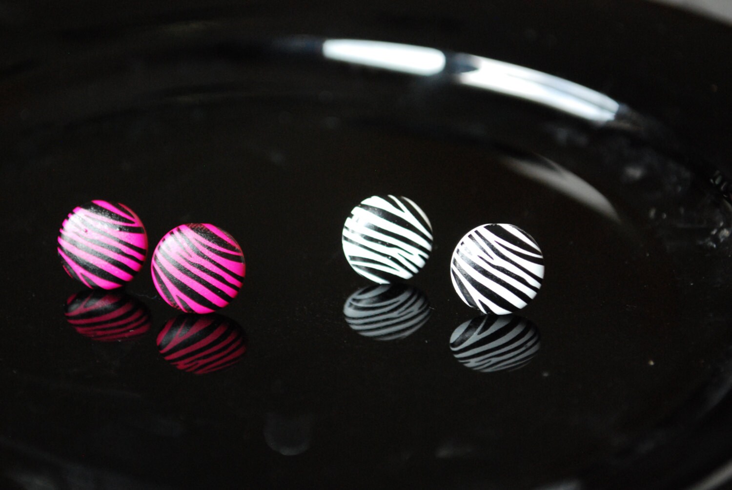 Zebra Earrings Zebra Print Studs Zebra Studs You Choose - Etsy
