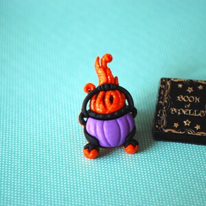 Witch Earrings -- Cauldron and Book of Spells Earrings, Witch Studs ...