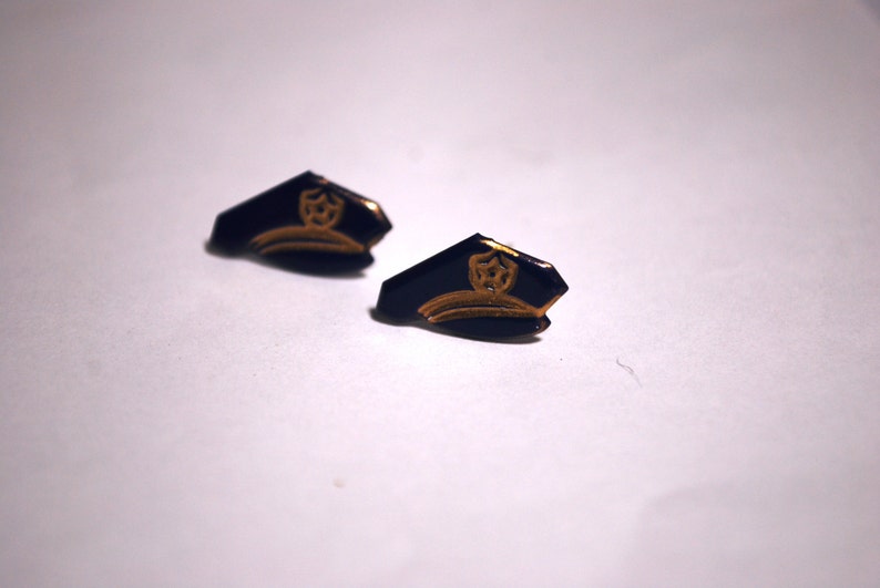 Police Hat Earrings -- Police Hat Studs, Silver - Etsy