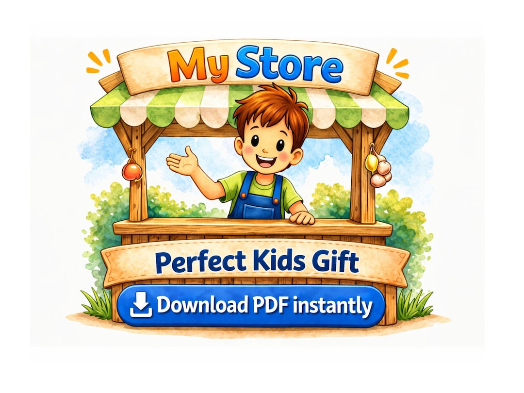 Kids Shop Game Printable | Gift for Kids Learning Game | Pretend Play ...