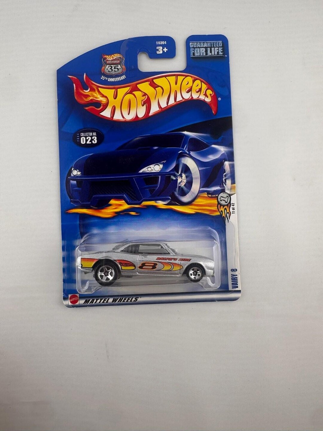 Hot Wheels Vairy 8 35th Anniversary Diecast Car Silver 1:64 Scale - Etsy