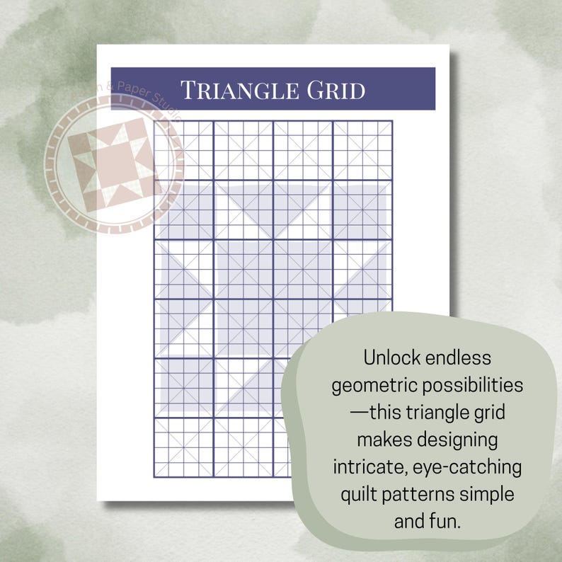 Quilt Planning Printable Bundle | Quilt Design Grids, Triangle Grid ...