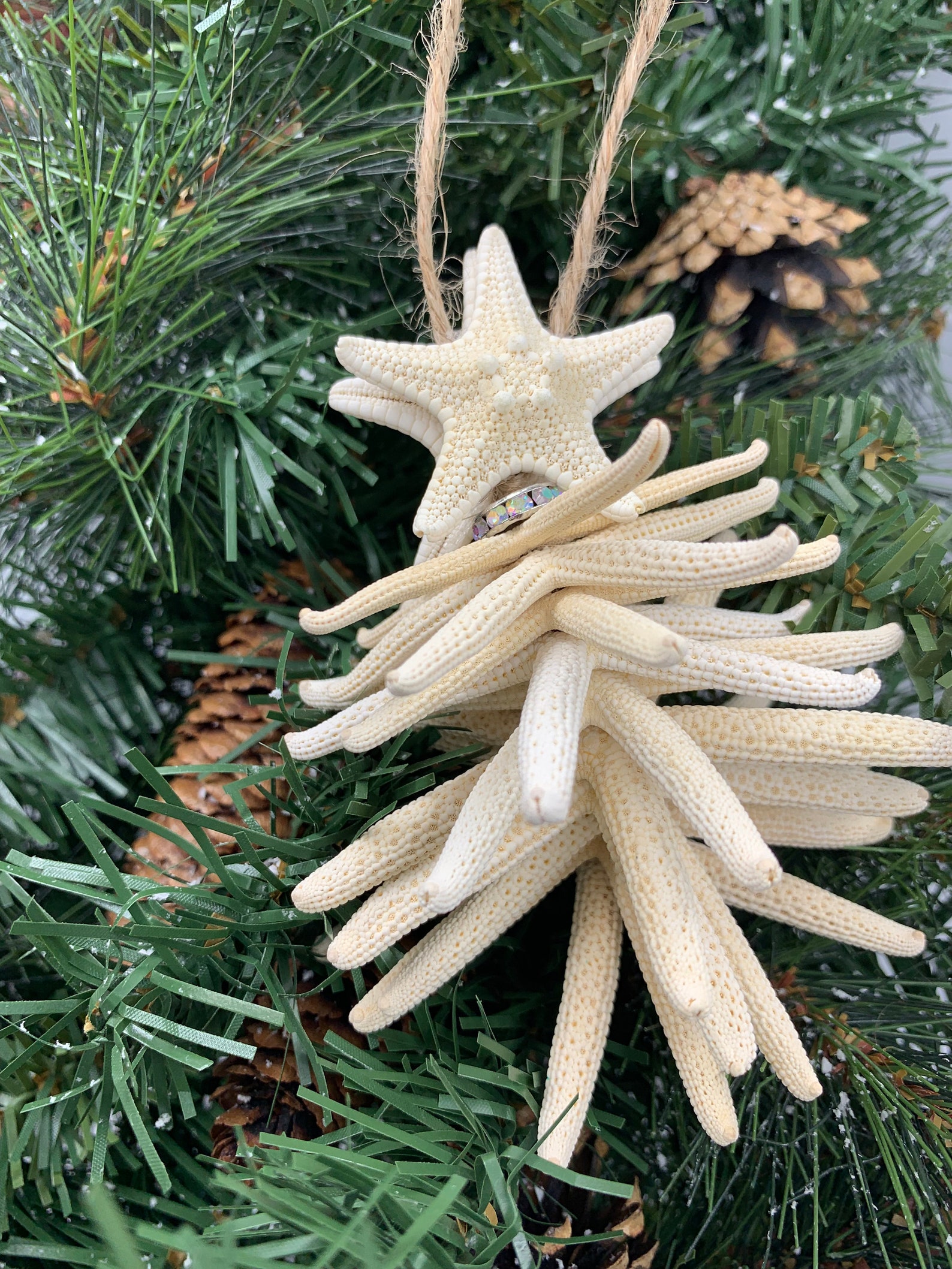 Starfish Tree Christmas Ornament Beach Theme Holiday | Etsy