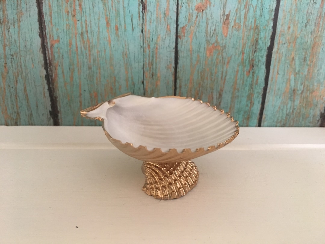 Mini Seashell Ring Holder Gold Seashell Jewelry Holder - Etsy