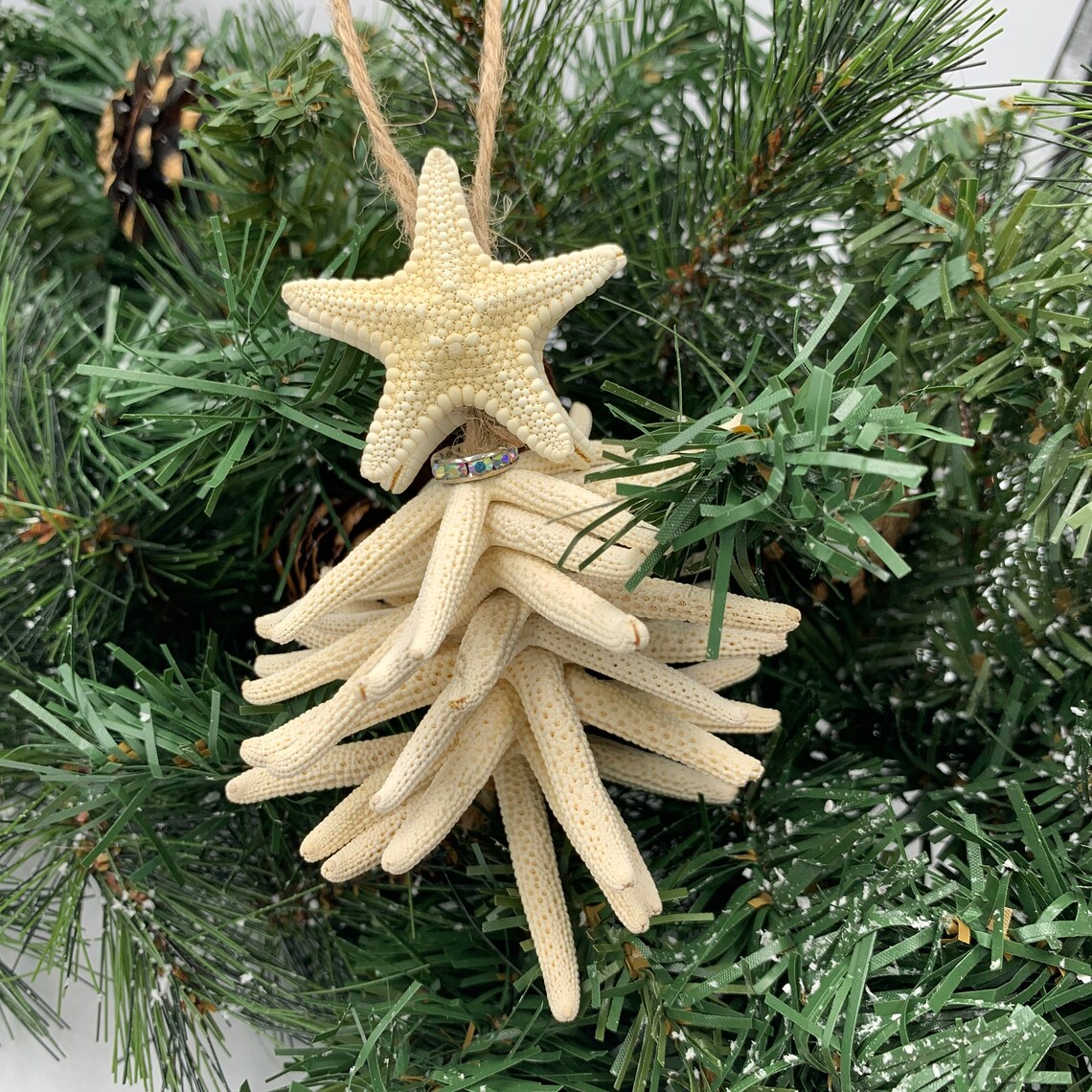 Starfish Tree Christmas Ornament Beach Theme Holiday | Etsy