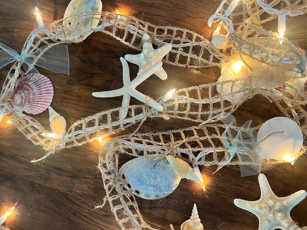 Beach Decor Seashell Garland, Beach Garland, 15 Foot Shell Garland ...