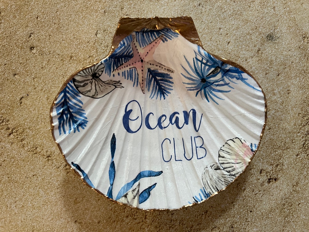 Ocean Club Seashell Trinket Dish: Gold Leaf Coastal Decor - Etsy