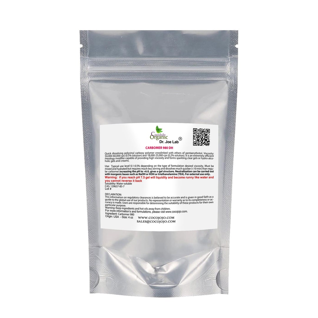 Carbomer 980 Thickener: DIY Clear Gel, Emulsions, Alcohol Gel, Cosmetic ...