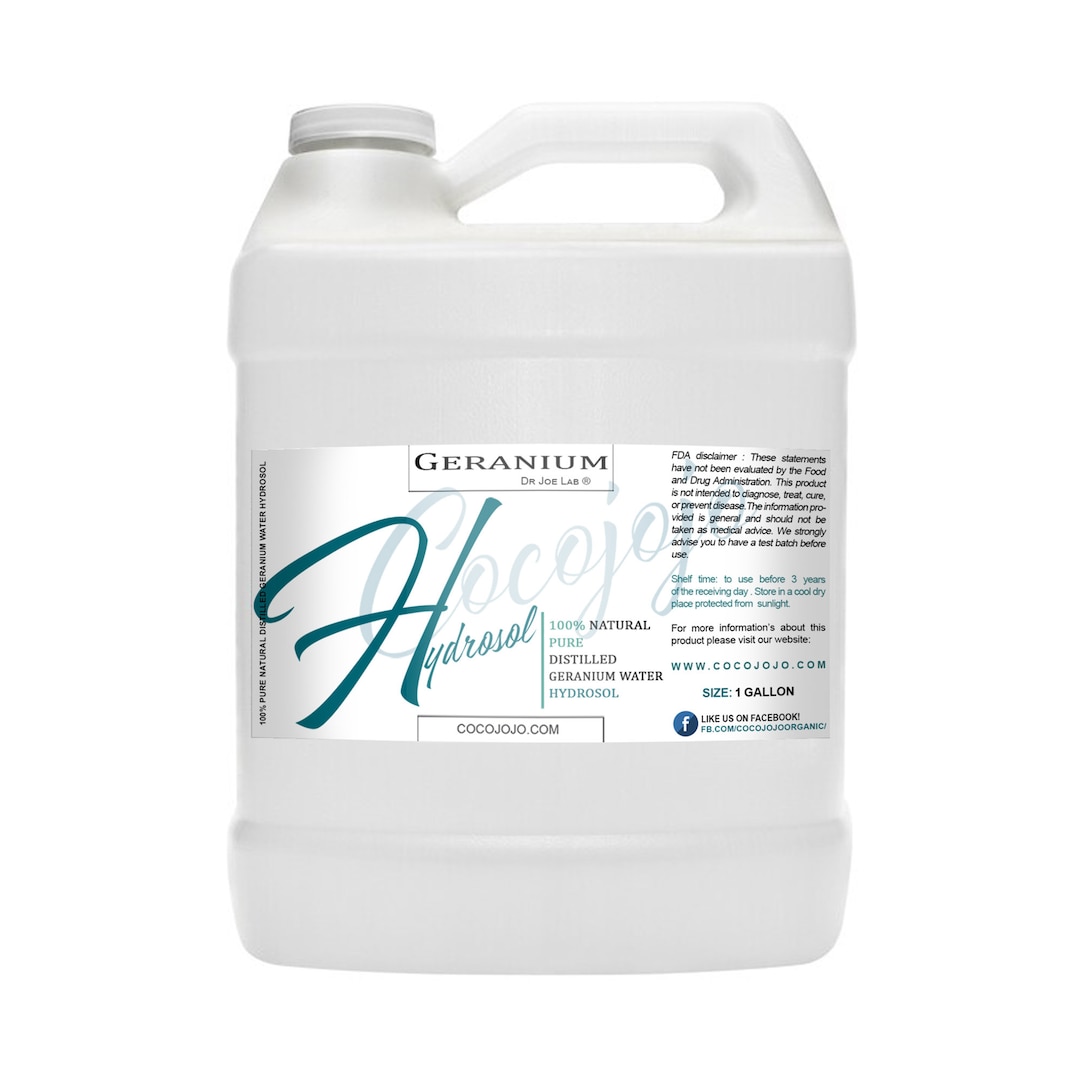 Geranium Hydrosol: Pure, Natural, Steam, Distilled Floral Water ...