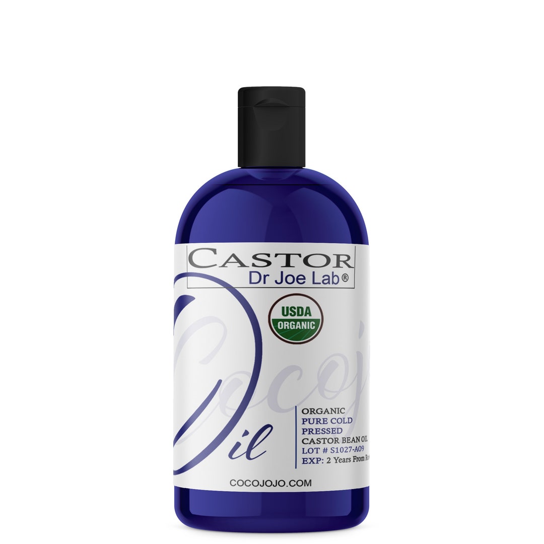 Organic Castor Oil - USDA Certified Pure Refined Cold Pressed Non GMO ...