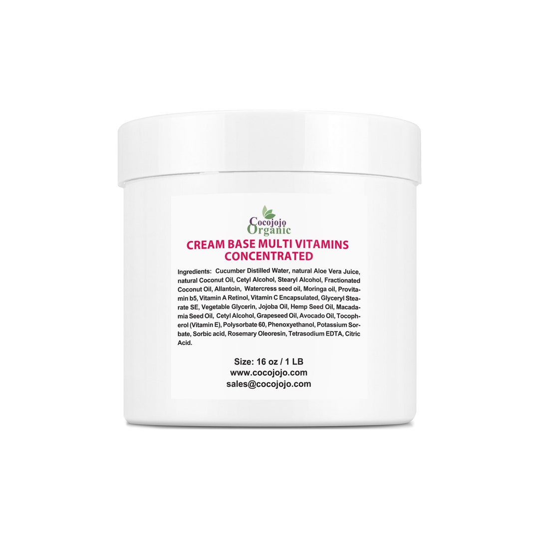 Cream Base Multi Vitamin Rich Base Cream for Cosmetics 100% Vegan ...