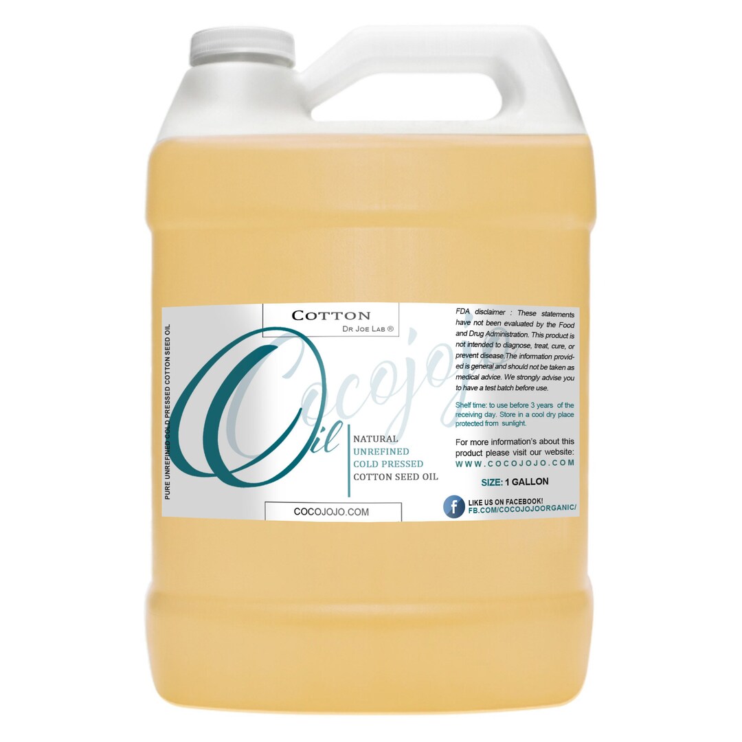Cotton Seed Oil: Unrefined, Cold Pressed, Vegan, Non-gmo, Extra Virgin ...