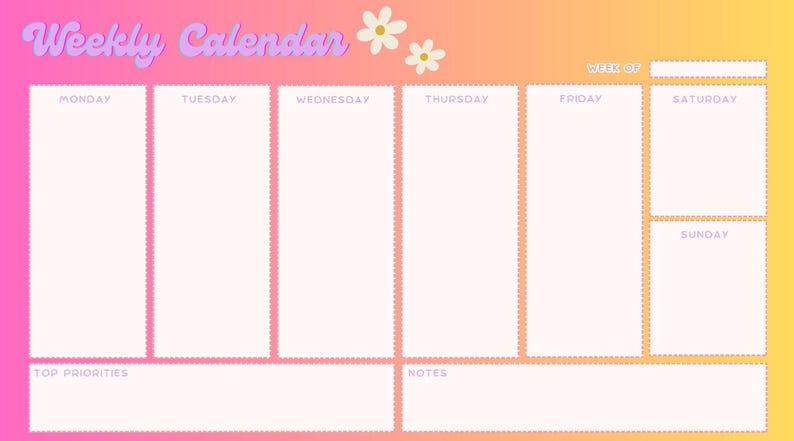 Editable Weekly Planner | Printable & Digital | Weekly Planner | Weekly ...